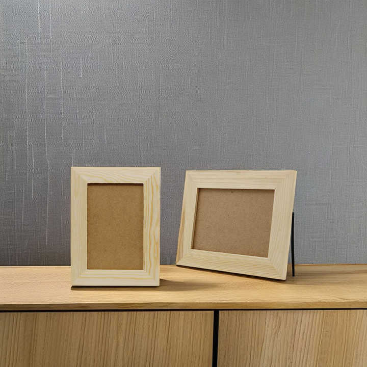 Natural Unfinished Solid Pine Wood DIY Picture Frames for Arts & Crafts ...