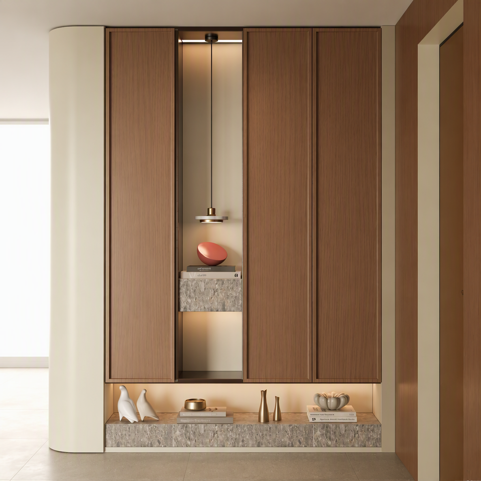 Modern Custom Entryway Shoe Cabinet Integrated Mudroom Storage Unit ...