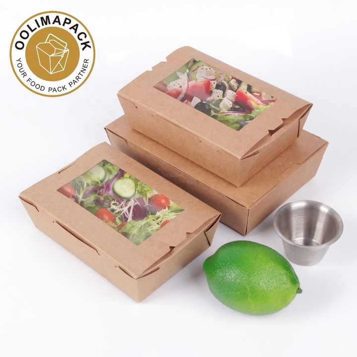 Cardboard Salad Box - Disposable & Eco-Friendly Packaging