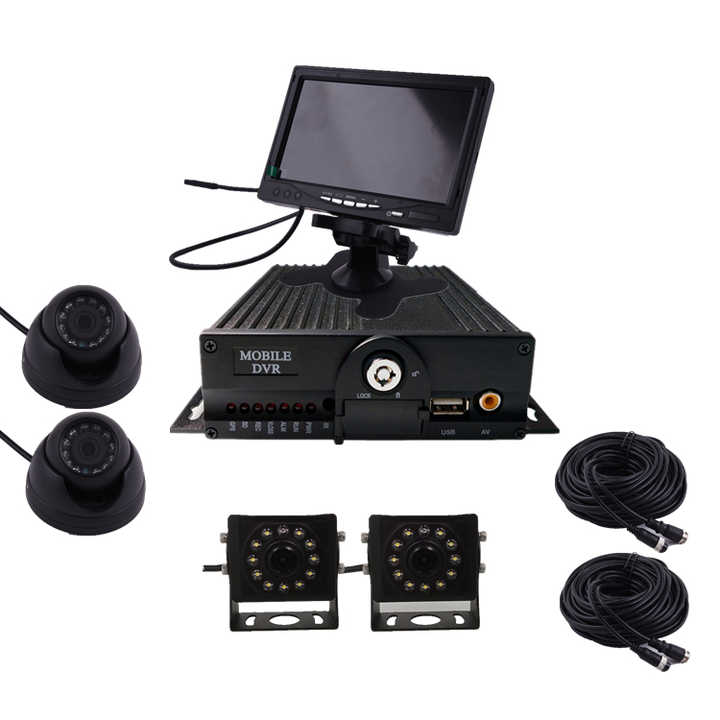 4 Channel SD Card MDVR Kit - H.264 1080P GPS 4G Mobile DVR