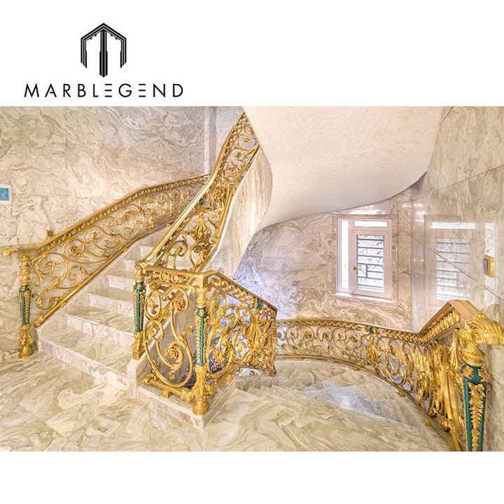 Luxury Villa Decorative Brass Handrail - Royal Banister