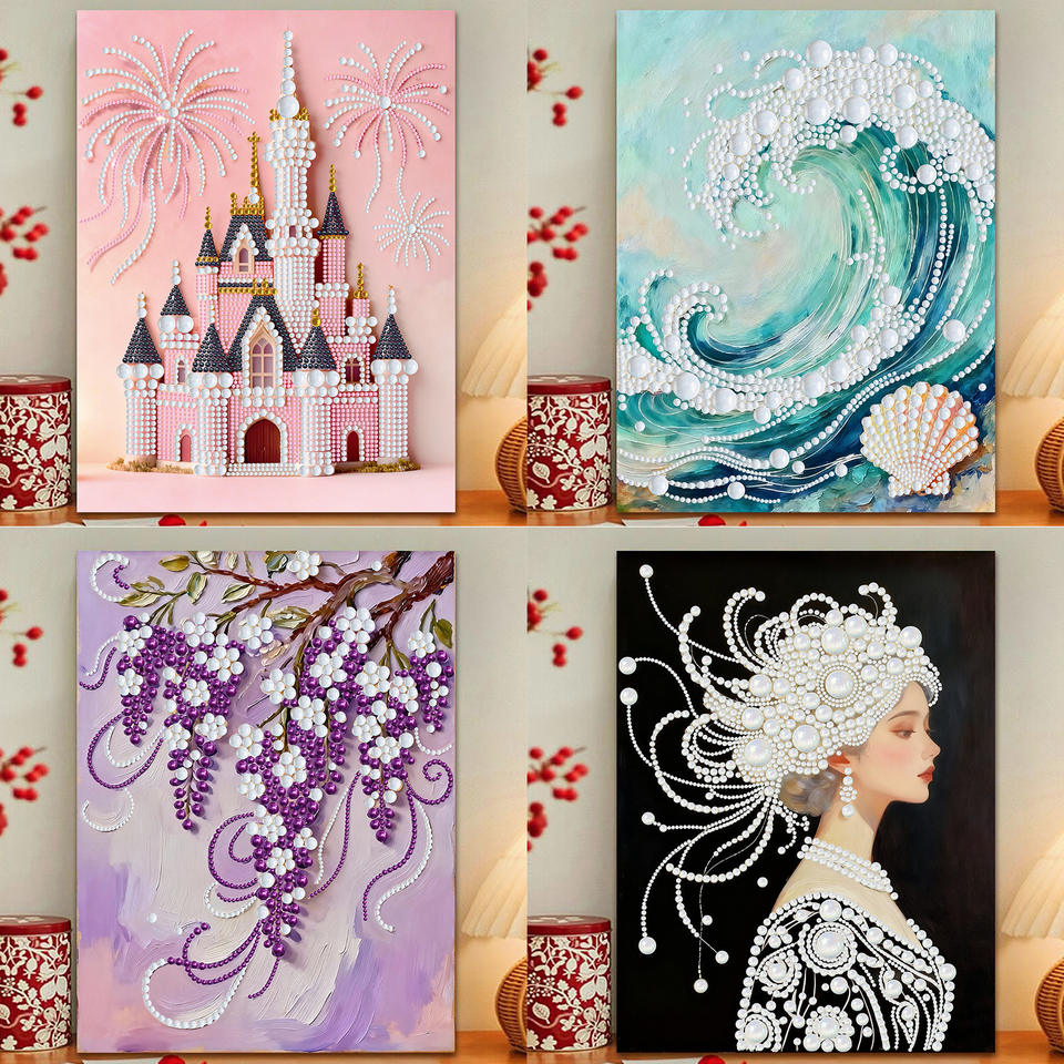 Diamond Pearl Painting DIY Painting Kit with Diamond Pearl Accessories ...