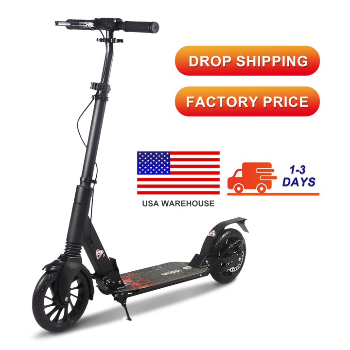 Fold Height Kick Scooter With Pu Wheels Foldable Scooters for Adults ...