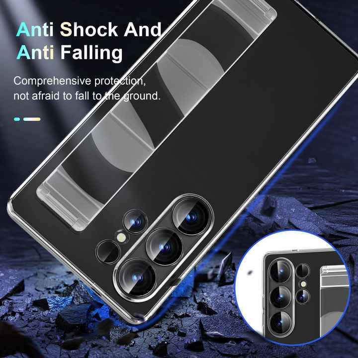 For Samsung Galaxy S25 ULTRA Silicone Wrist Strap Anti-fall Matte Hard ...