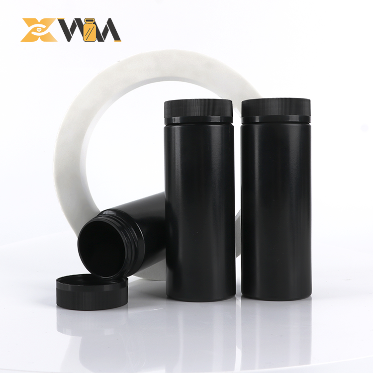 HDPE Black Empty Capsule Bottle for Vitamins/medicine 150ml 180ml 200ml ...