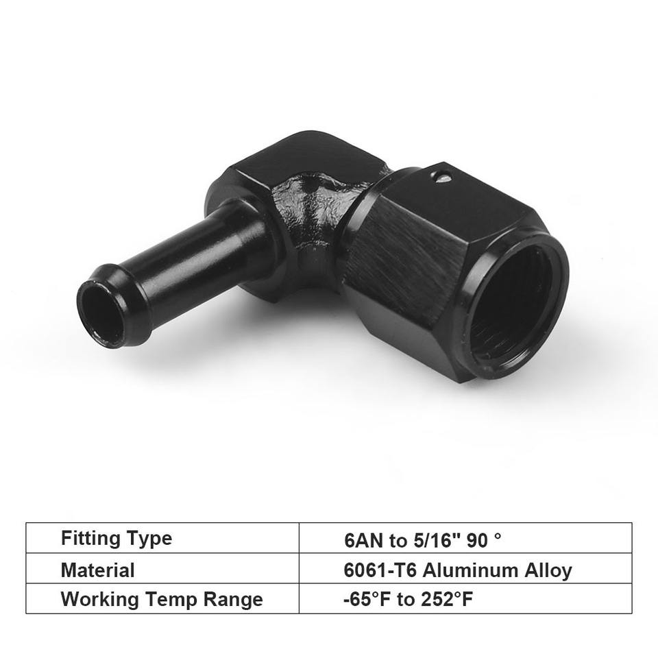 90 Aluminum Oil Cooler Adapter for Automotive Modification 6AN Internal ...