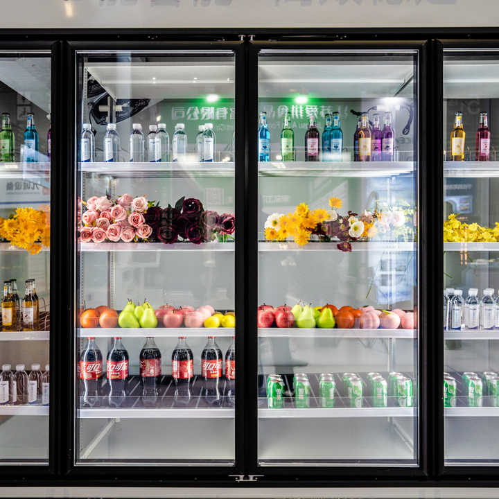 Display Cold Storage Glass Doors Shelves Walk-in Cooler/Freezer Room ...