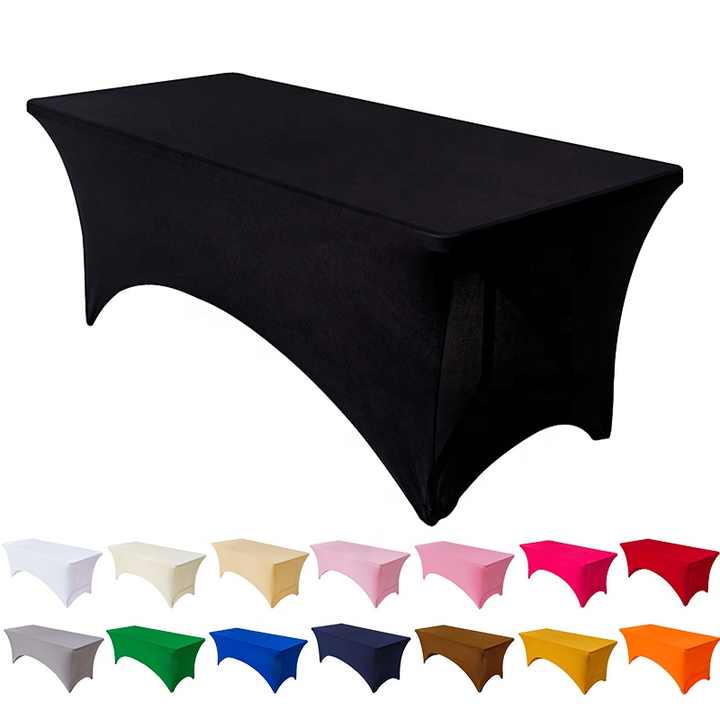 Custom Fitted Table Cloth Logo Stretch Spandex Bar Cocktail Table ...