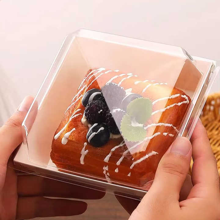 Customizable Cup Cake Plastic Pack Transparent Lid Waterproof Oilproof ...