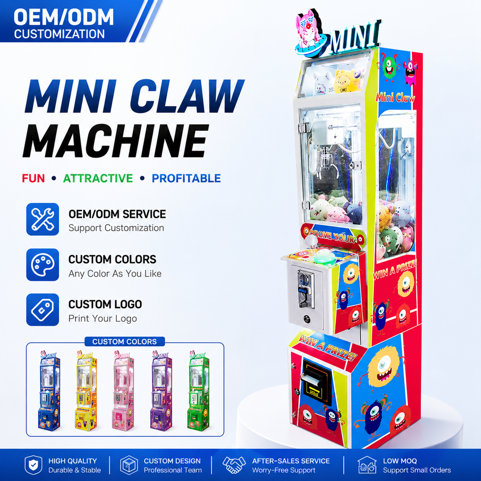 Small Mini Candy Claw Crane Vending Game Machine Kids Toy Mini Dollar ...