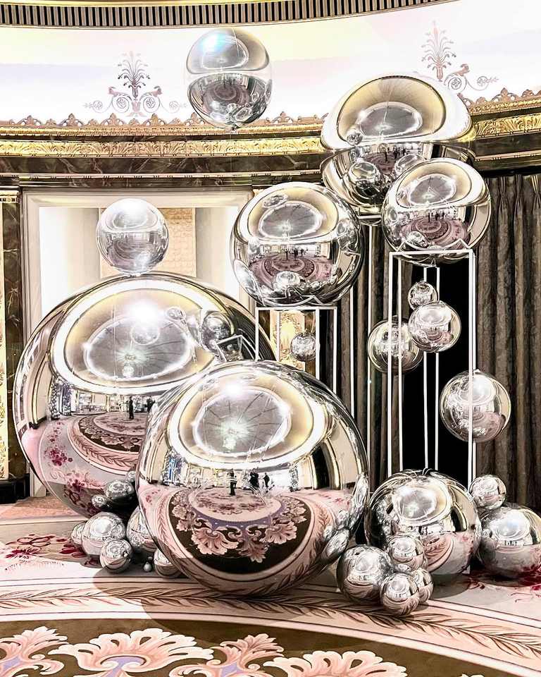 Silver Multi-Color Giant PVC Inflatable Mirror Ball Waterproof Custom ...