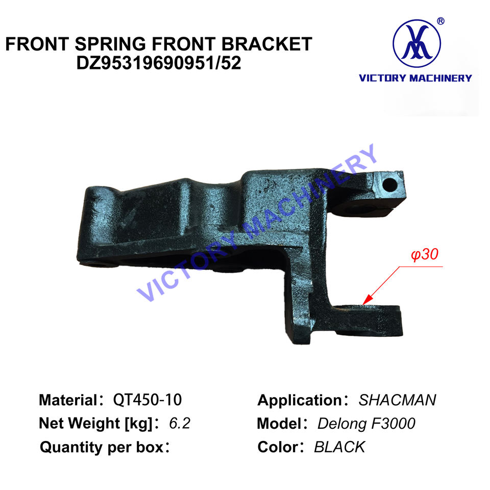 SHACMAN DELONG X3000 Truck Spare Parts Front Spring Front Bracket ...