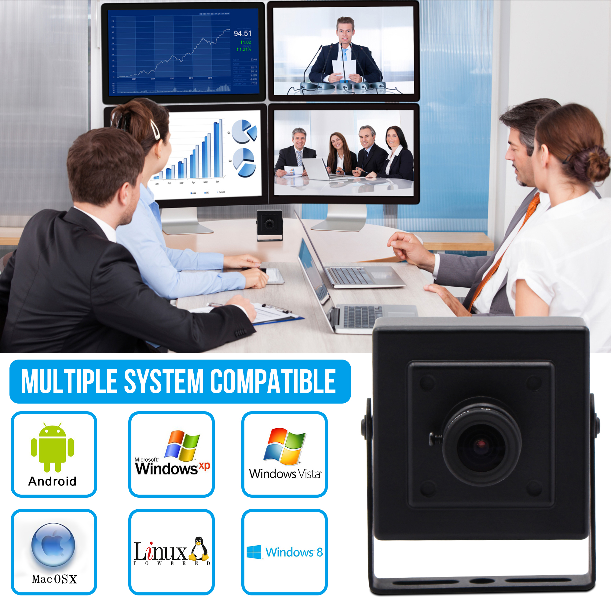 USB2.0 HD UVC Webcams - High Quality for PC & Android