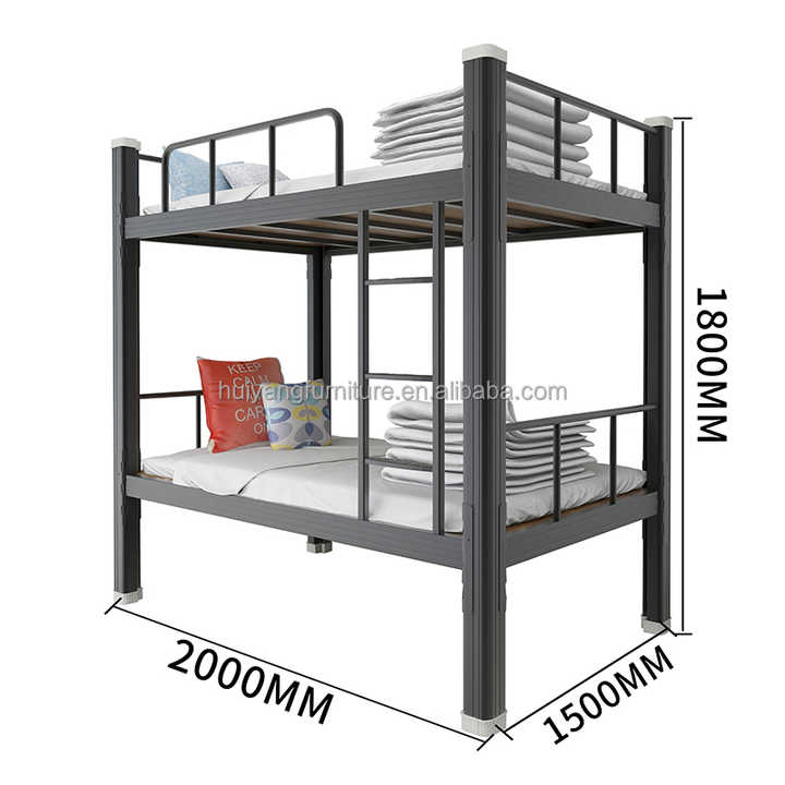 Easy Assemble Furniture Worker Double Metal Bunk Bed Factory Cheap ...