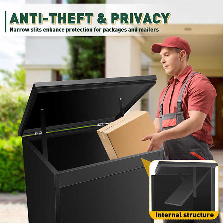 JH-Mech Package Delivery Box Steel Ultra Large Waterproof Anti-Theft ...