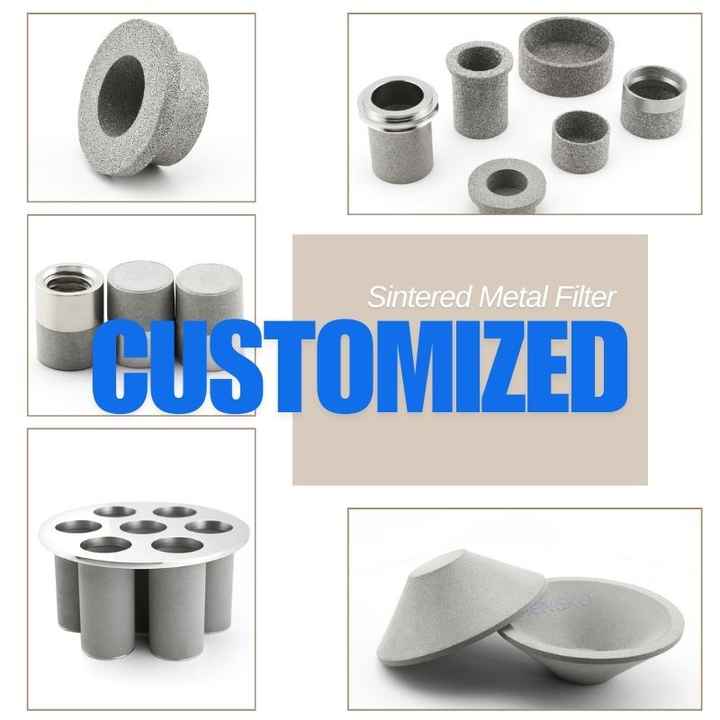 OEM Liquid Gas Sintering Filter Element SS 316L 0.1~90μm Sintered Metal ...