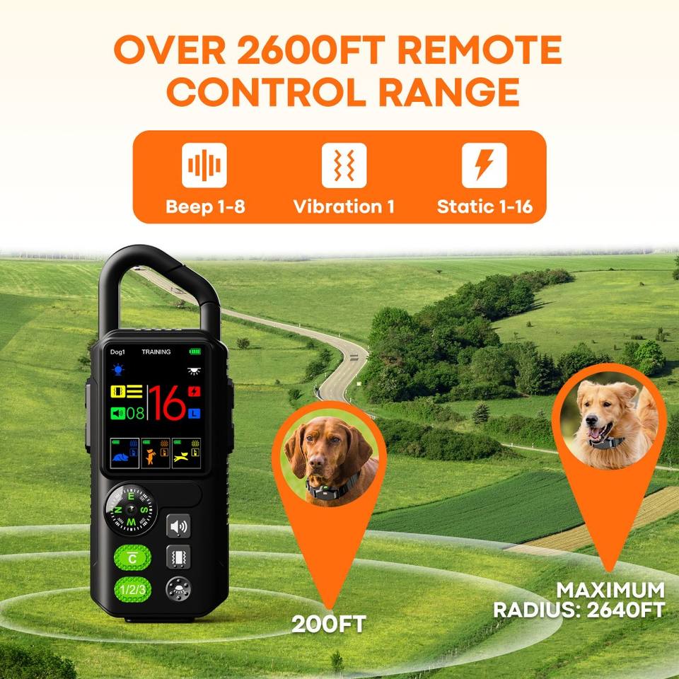 Rechargeable Electronic GPS Dog Fence Collar Wireless Remote Training ...