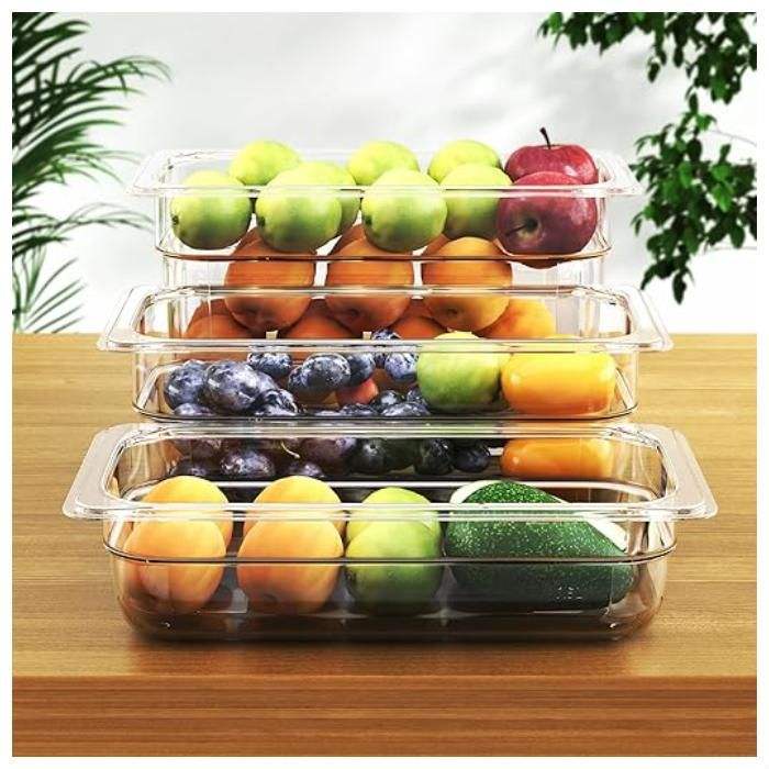 Food Grade GN Pan Translucent PC Plastic Gastronorm Container with Lid ...