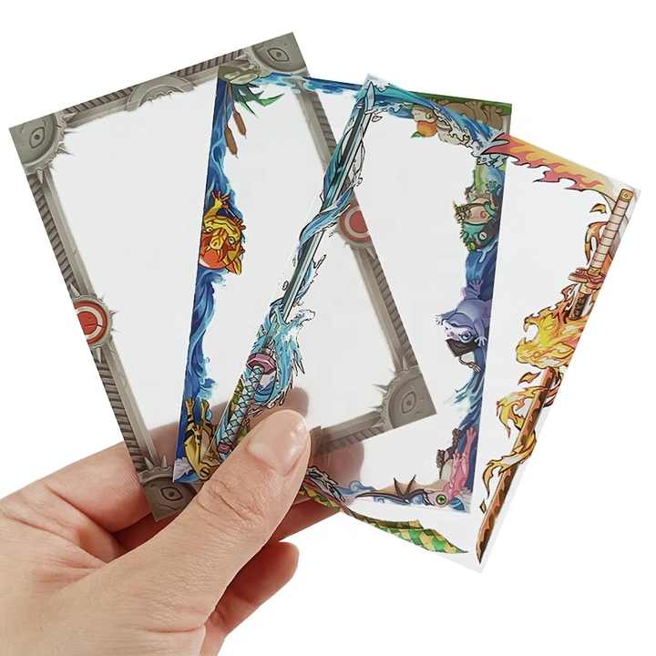 Custom Borders Clear Plastic Card Sleeves for MTG & Yugioh