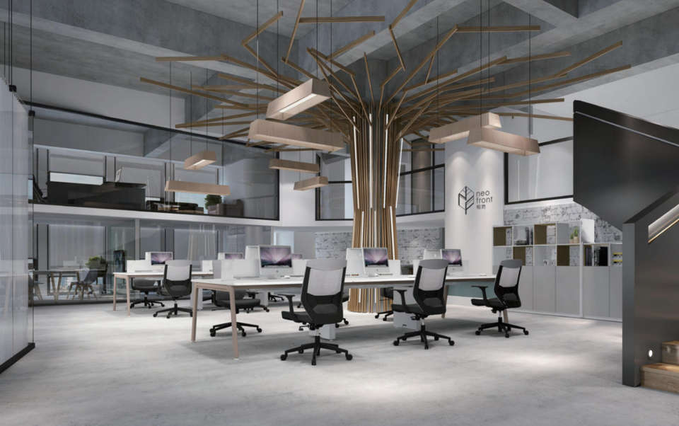 Modern Durable Office Workstation with Adjustable Height Rectangular ...
