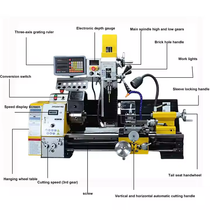 High Precision Normal Manual Universal Small Bench Metal Mini Lathe and ...