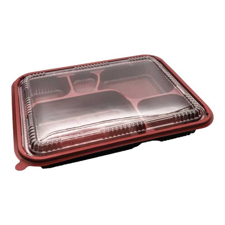 Japanese Style 5 Compartment Bento Box - Eco-Friendly & Disposable