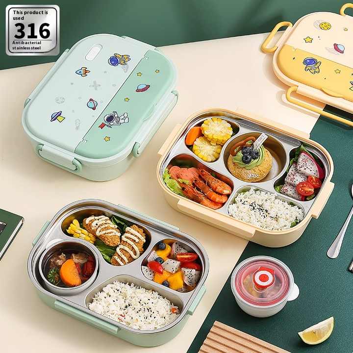 316 Food Grade Stainless Steel Lunch Box Children Cute Style Tiffin ...