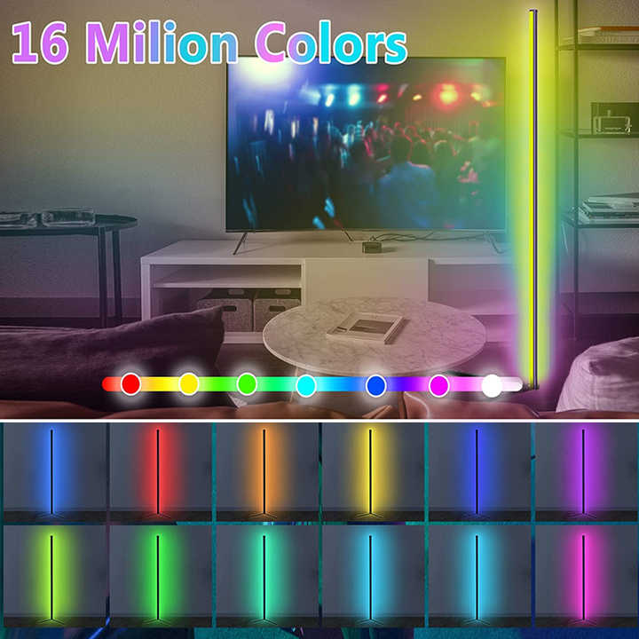 OEM Modern Floor Lamp RGB Color Changing LED with Remote