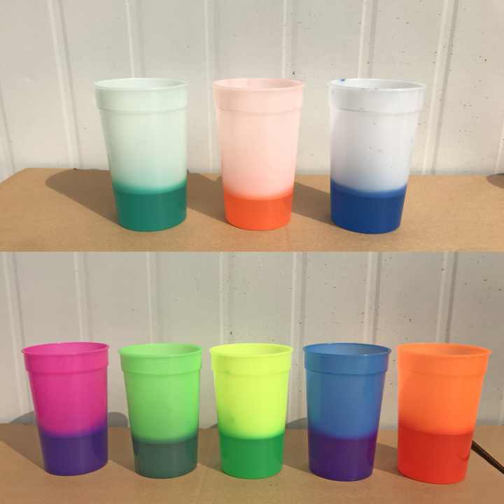 12oz Durable BPA-Free Plastic Custom Party Drink Cup Color-Changing ...