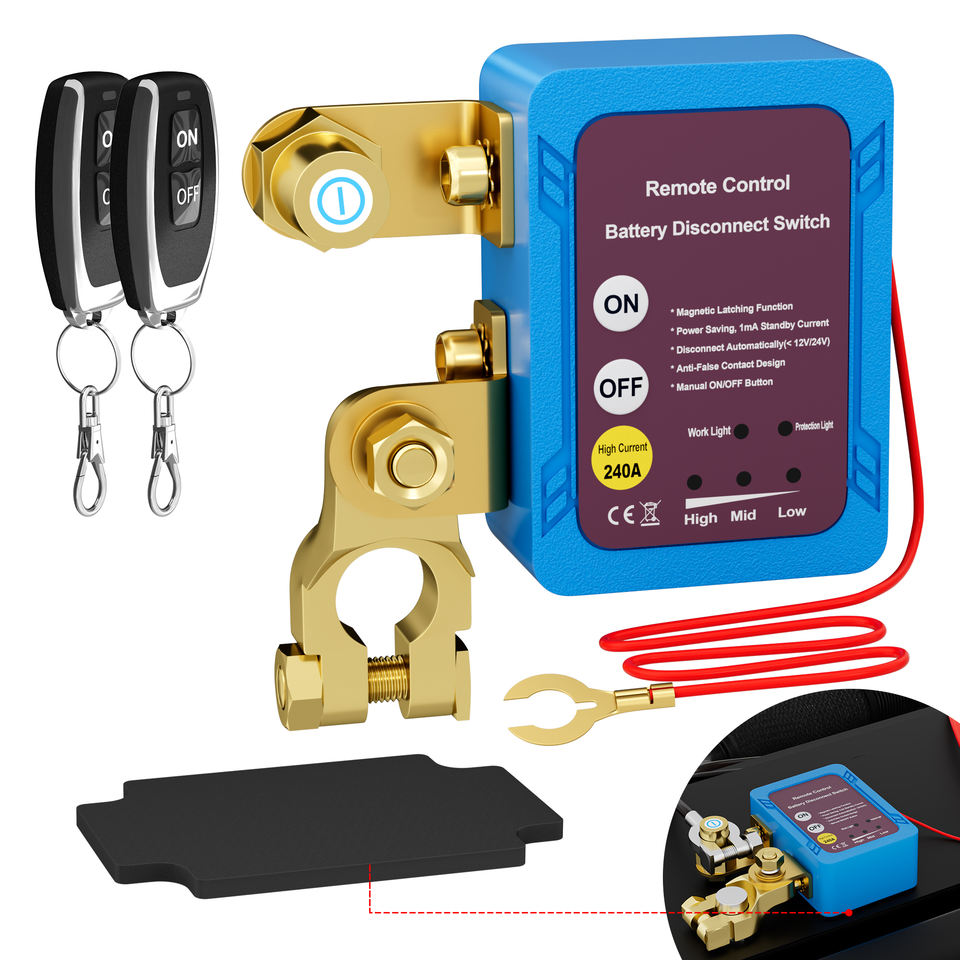 Automotive DC 12V 240A Power Cut off Remote Control Switches