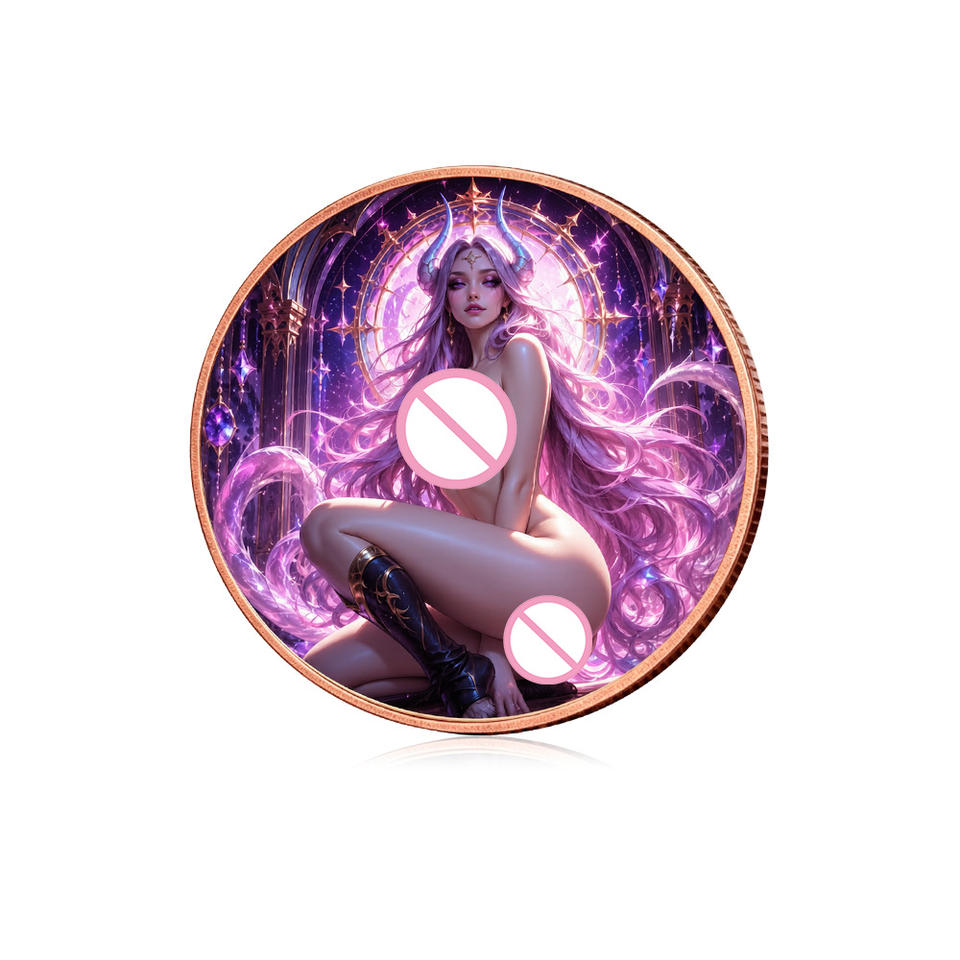 1 oz .999 Pure Copper Fantasy Goddess Anime Colorized Souvenir Medal ...