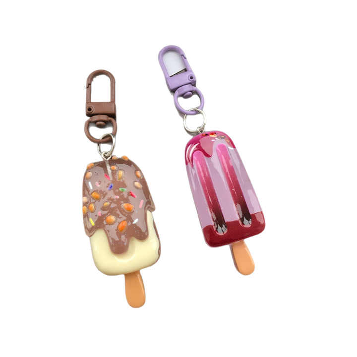 Strawberry Ice Cream Keychain Charms Simulated Food Personalised ...