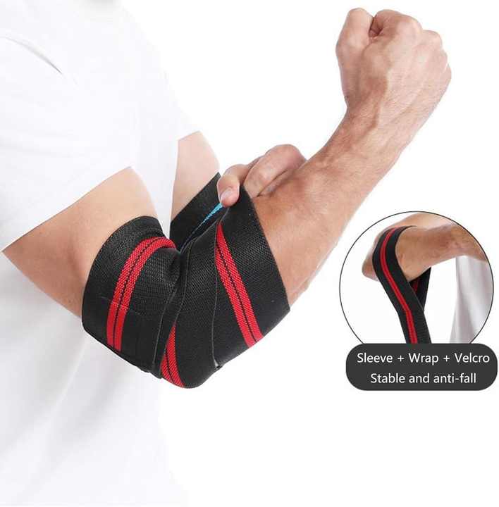 Elastic Compression Lifting Gym Elbow Wraps for Powerlifting ...