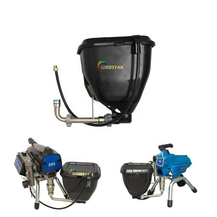 Black 6L Plastic Bucket Gravity Feed Paint Hopper for 395 490 495 595 ...