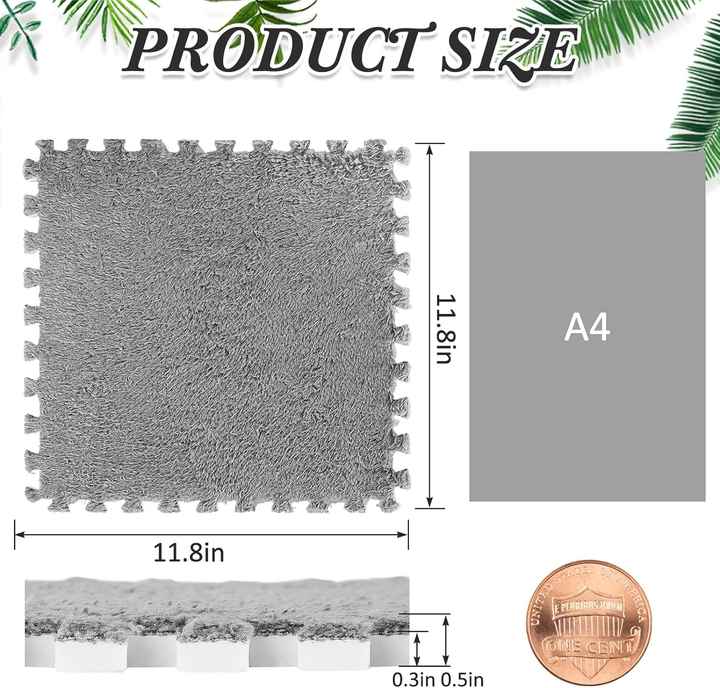 Faithmat Interlocking Foam Carpet Tiles - Soft & Durable