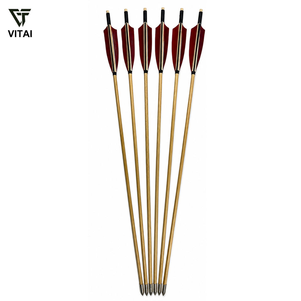 Traditional Bamboo Wooden Arrows for Recurve Bow Longbow Archery ...