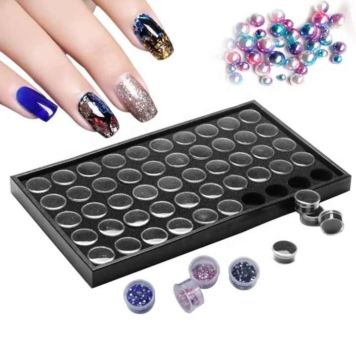 Organizer Display Plastic Nail Art Manicure Empty Cases Storage Plate ...