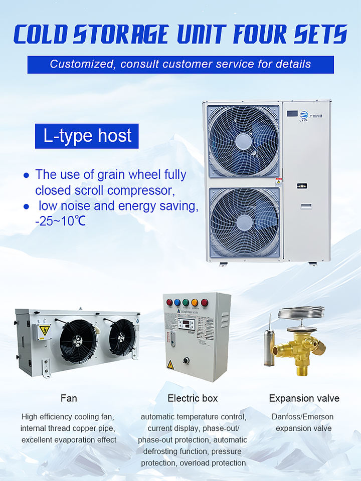 Box Type Condensing Unit Walk-in Freezer Condenser Unit Cold Room ...