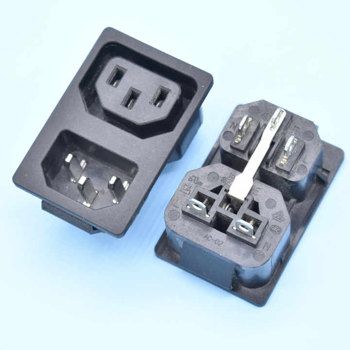 C13/C14 Male and Female Connector - Reliable Double Plug Socket AC