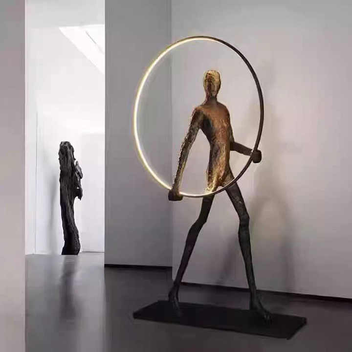Lighting Anatomy Floor Lamp Modern Led Fiberglass Body Human Sculpture ...