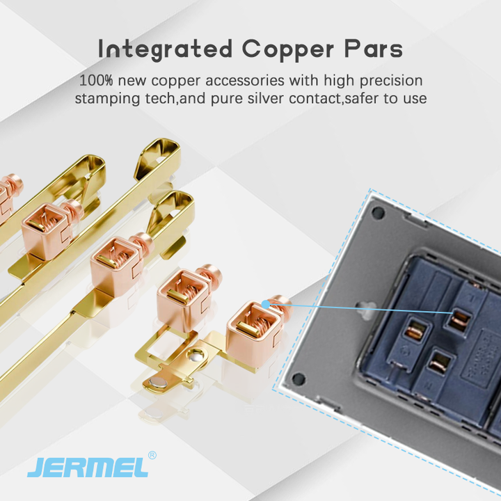 PC&Glass Panel American Standard 3 Pole Socket with 1 Gang 1 Way Switch ...