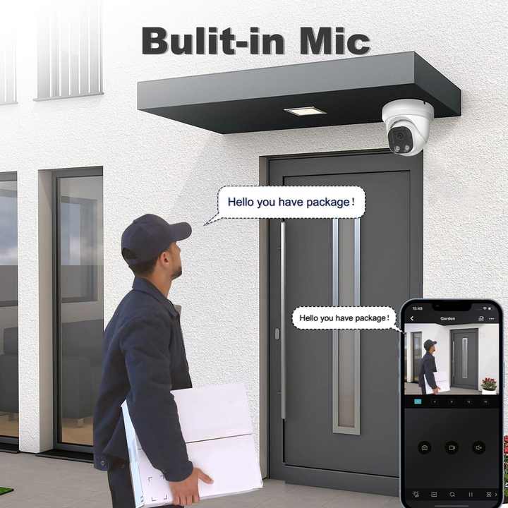 OEM 5MP IP POE Turret Camera Support Human Vehicle Detection One Way ...