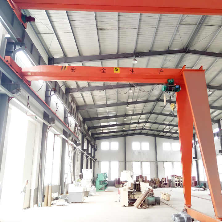 German Tech 8m Hoist Single/Double Beam Semi-Gantry Crane Factory ...