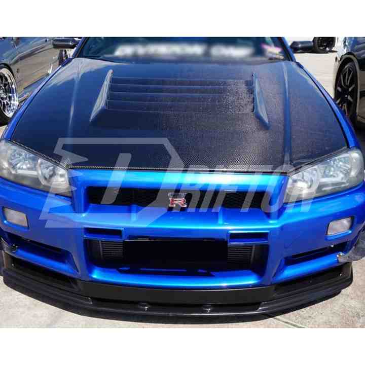Nismo Style Carbon Fiber Hood for Nissan R34 GTR Bonnet