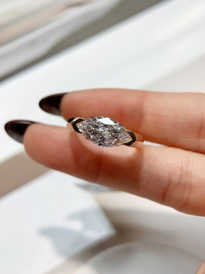 Gold 1ct and 1.5ct Stylish Lab Grown Diamond Marriage Rings Masters of ...