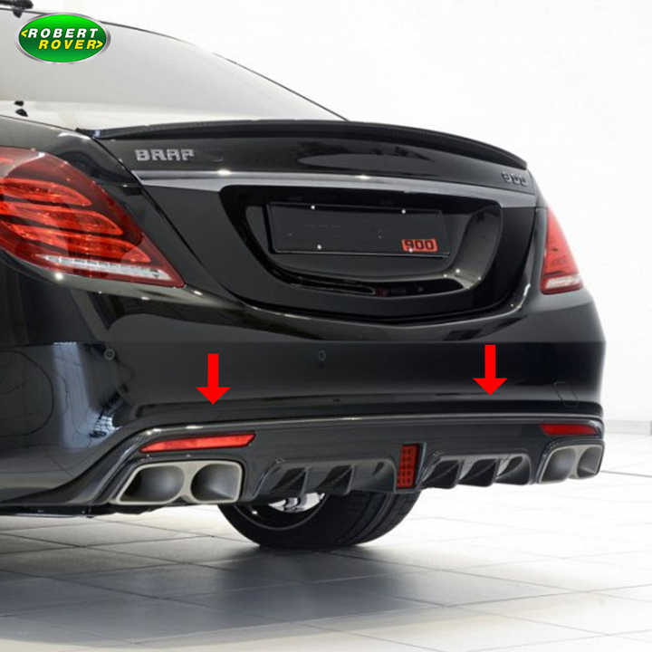 MBZ s Class W222 S500 S300 S600 Brab-us Carbon Rear Bumper Lip Exhaust ...