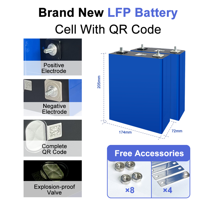 YONGJIADA DIY 16pcs EV 280K 314ah MB31 LF280K 280ah 48V Lifepo4 Cell ...