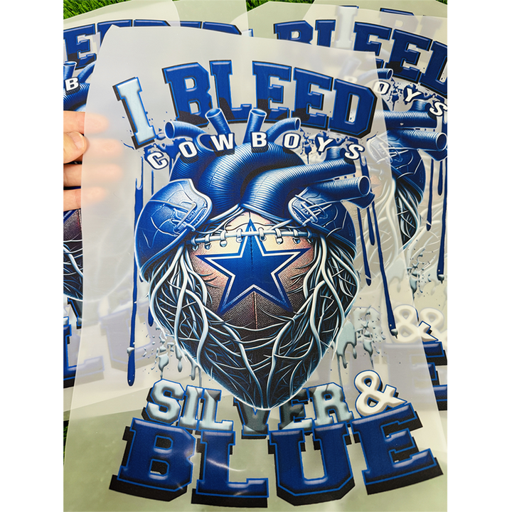 Custom NFL Team Design Heat Transfer Stickers - PET Film