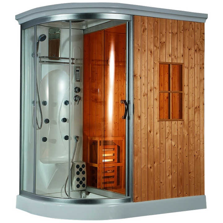 Ducha de vapor húmedo seco para 3 personas, cabina de Sauna al aire ...