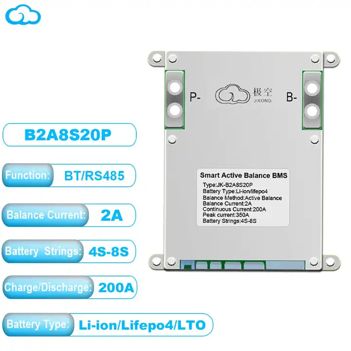 B2A8S20P JK Smart BMS Active Balance 8S 12S 13S 14S 16S 17S 20S 24S 60A ...